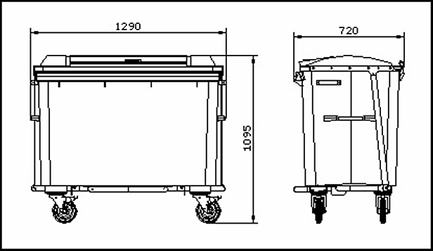 Taylor 500L Trade Bin | DJE Recycling Bins