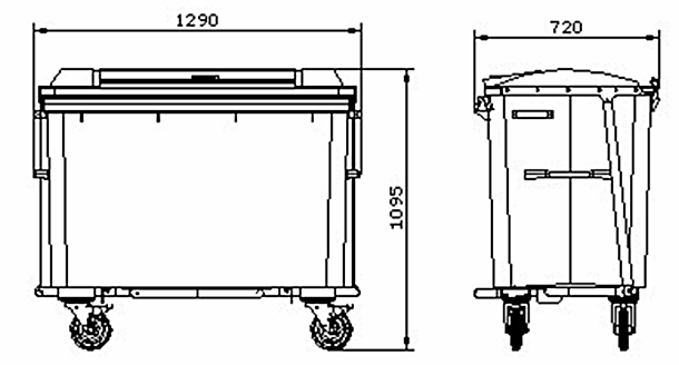Continental Foot Operated Bin | DJE Recycling Bins