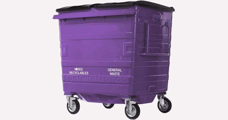 1100 Ltr Continental Duo Bin | DJE Recycling Bins